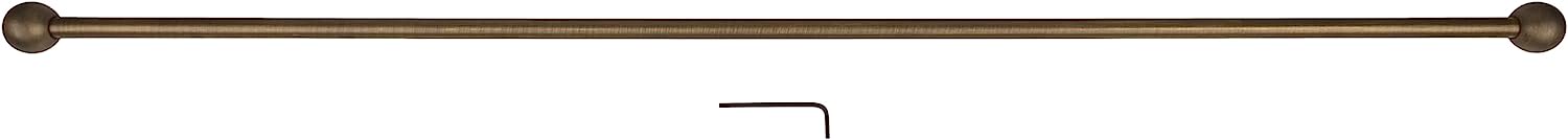 Antique Brass Finished Morris Chair Rod with Round Finials - 27-3/4" L ...