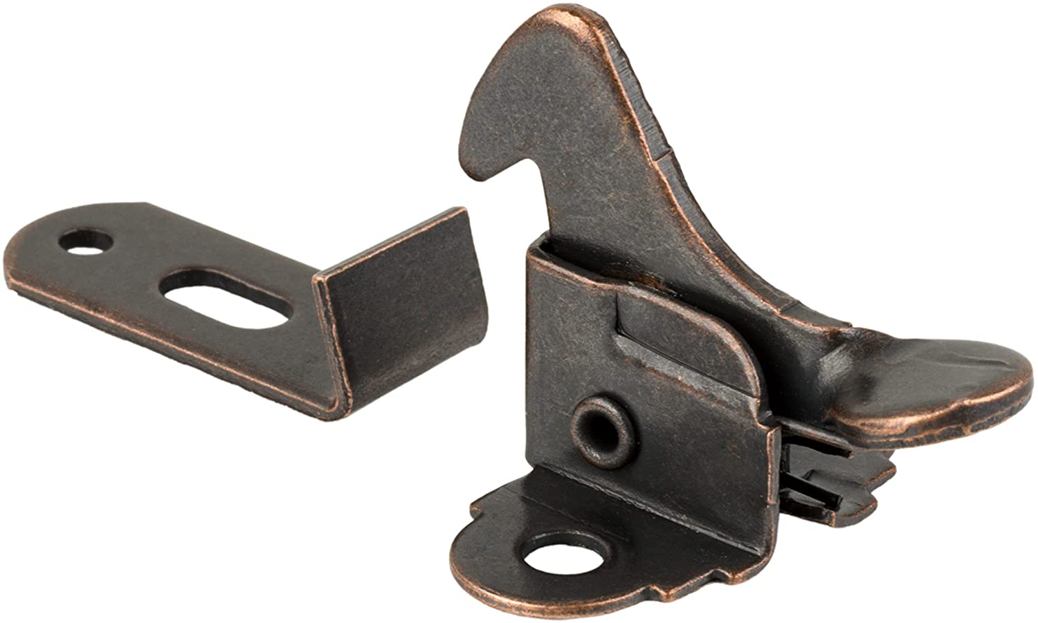 Antique Copper Finished Spring Action Elbow Door Latch with Catch ...