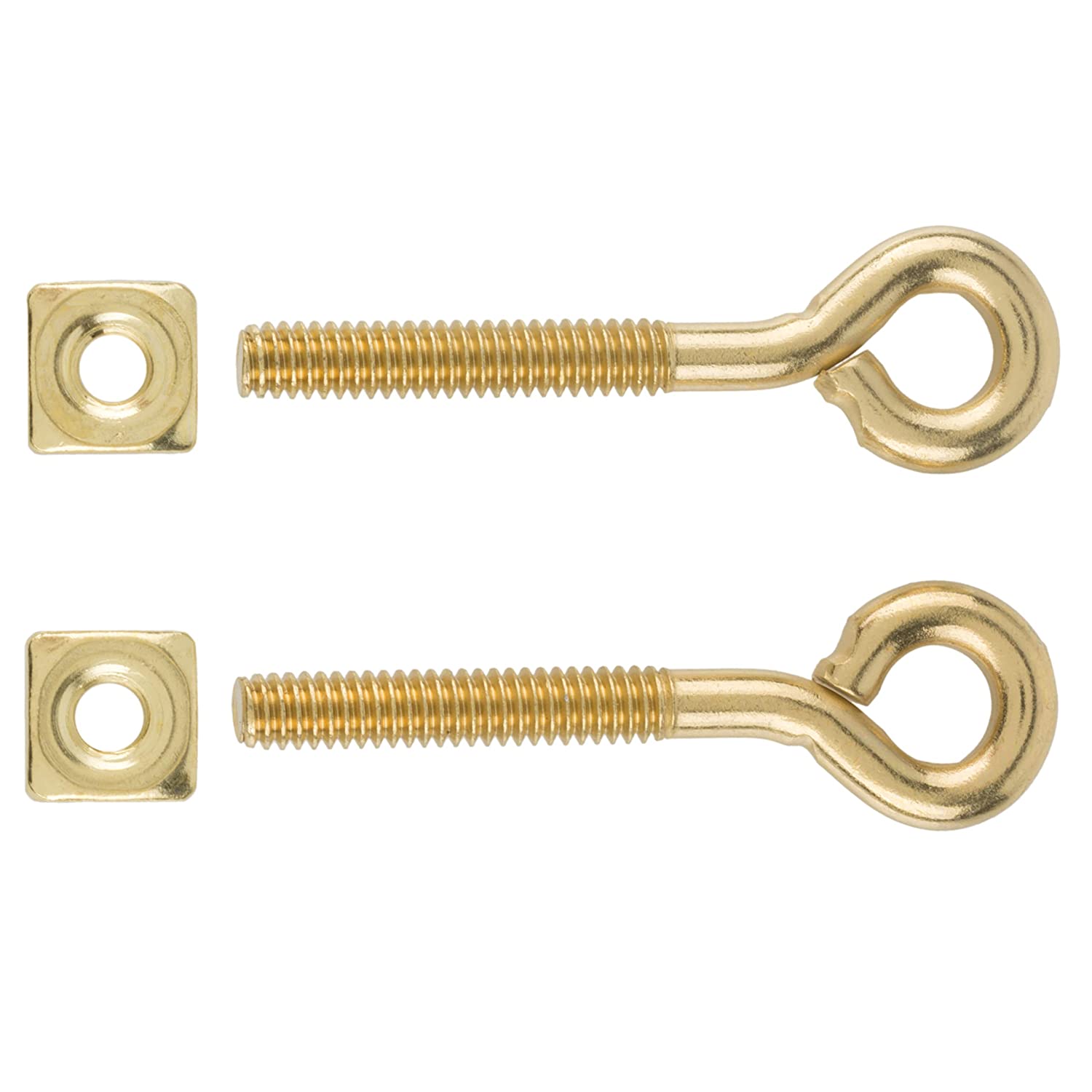 Brass Plated Plain Eye Bolts with Nuts | Pack of 2 – UNIQANTIQ HARDWARE ...