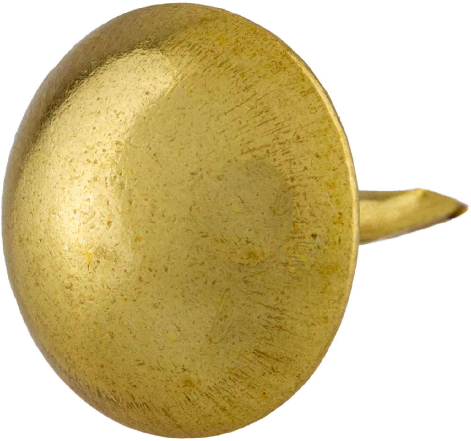 Plain Dome Shape Head Brass Plated Upholstery Tacks | 7/16" Diameter X ...