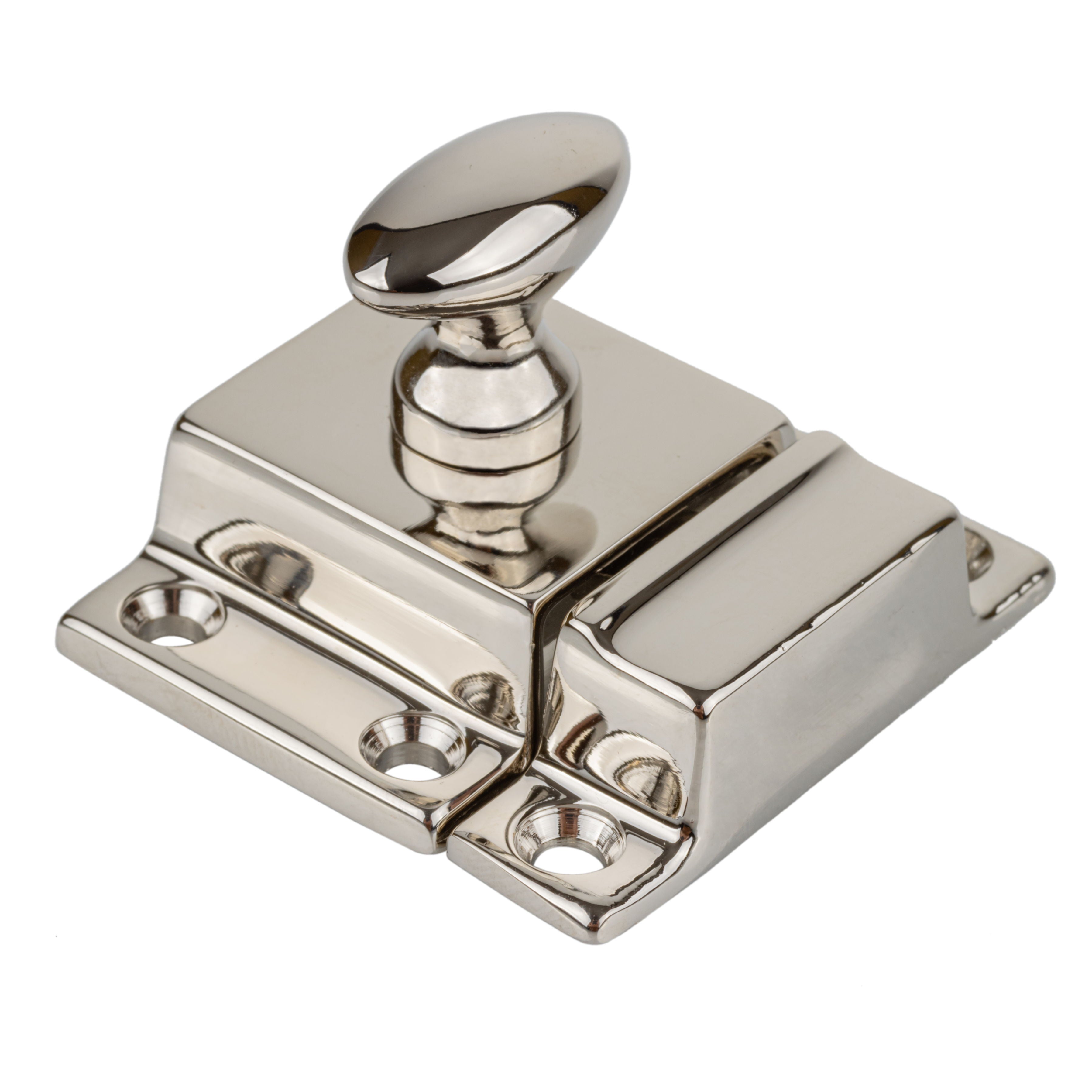 Classic Small Oval Turn Nickel Heavy Duty Cabinet Latch – UNIQANTIQ ...