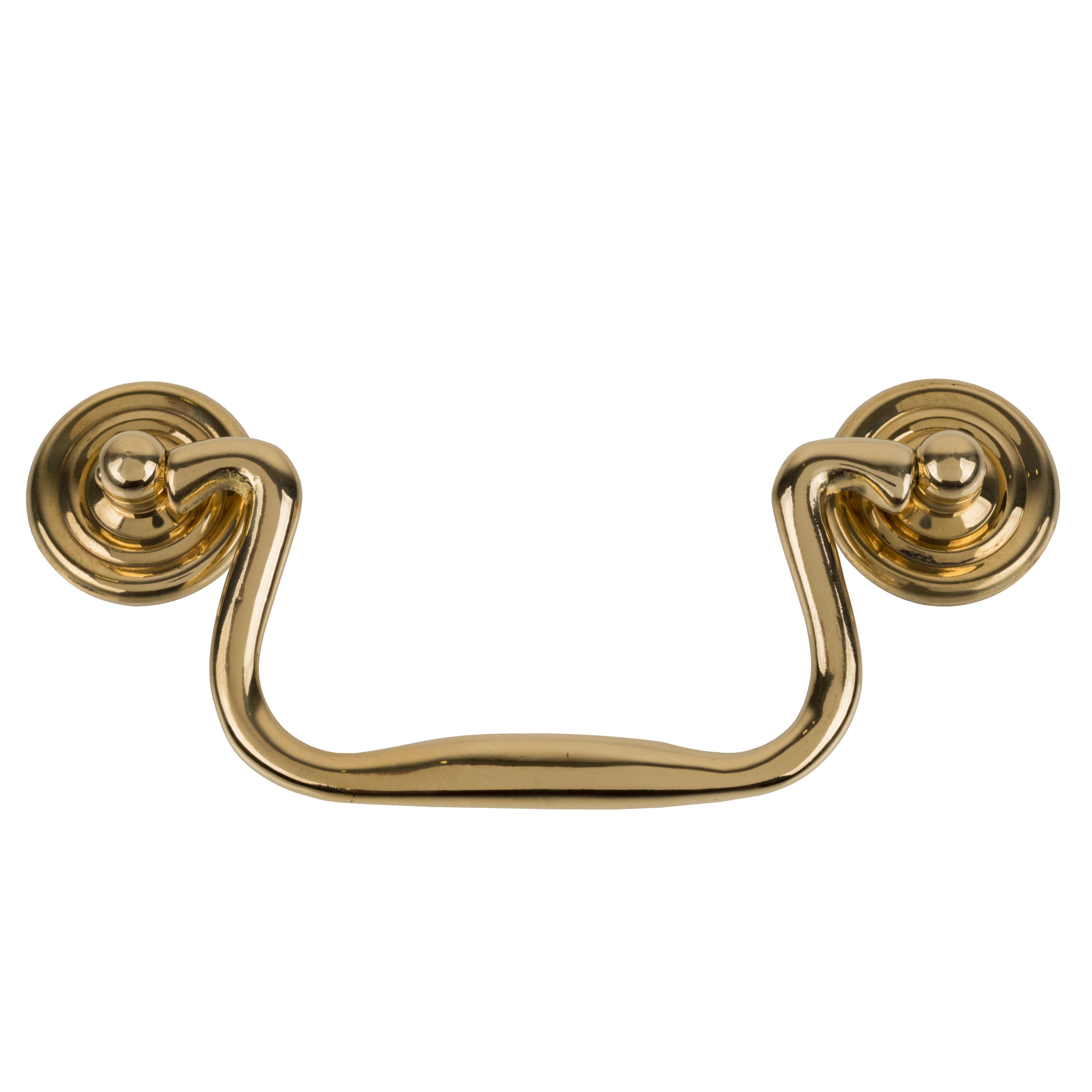 Plain Brass Swan-Neck Drawer Bail Pull | Centers: 4" – UNIQANTIQ ...