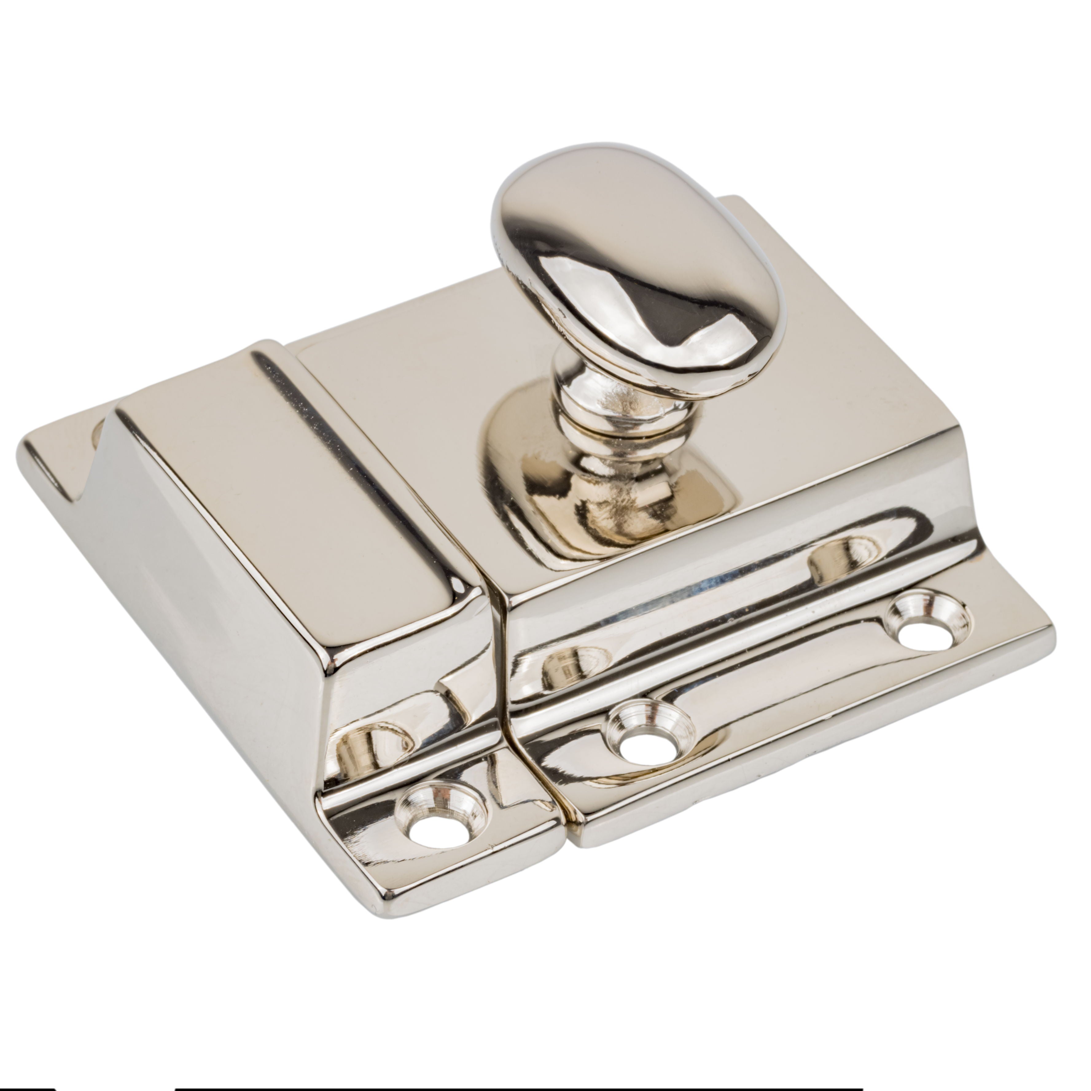 Classic Large Oval Turn Nickel Heavy Duty Cabinet Latch – UNIQANTIQ ...